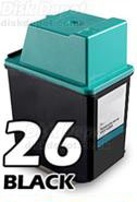 HP 26 Black Remanufactured Ink Cartridge - 51626A - Generic